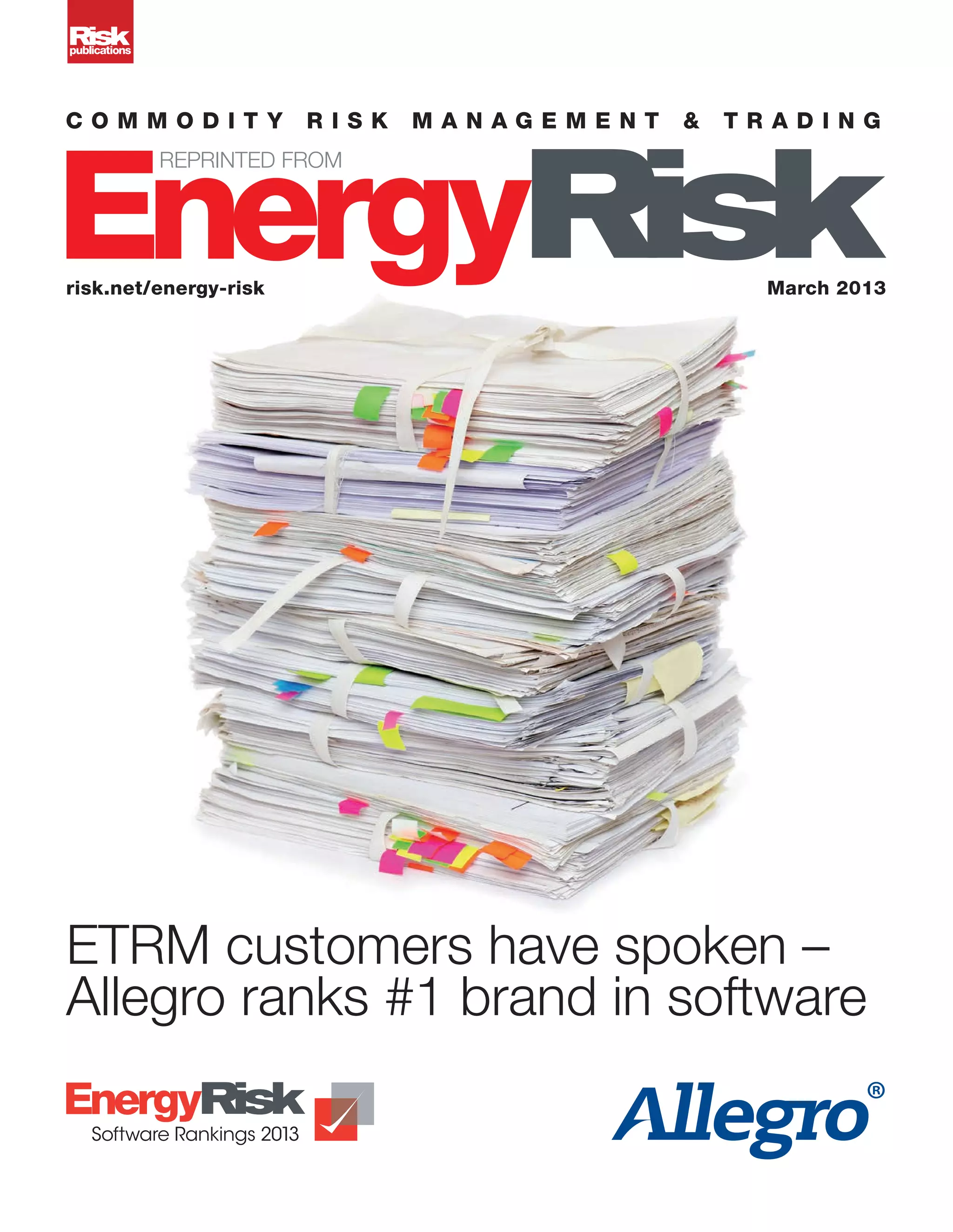 Energy Risk Magazines ETRM Software Rankings 2013 | PDF