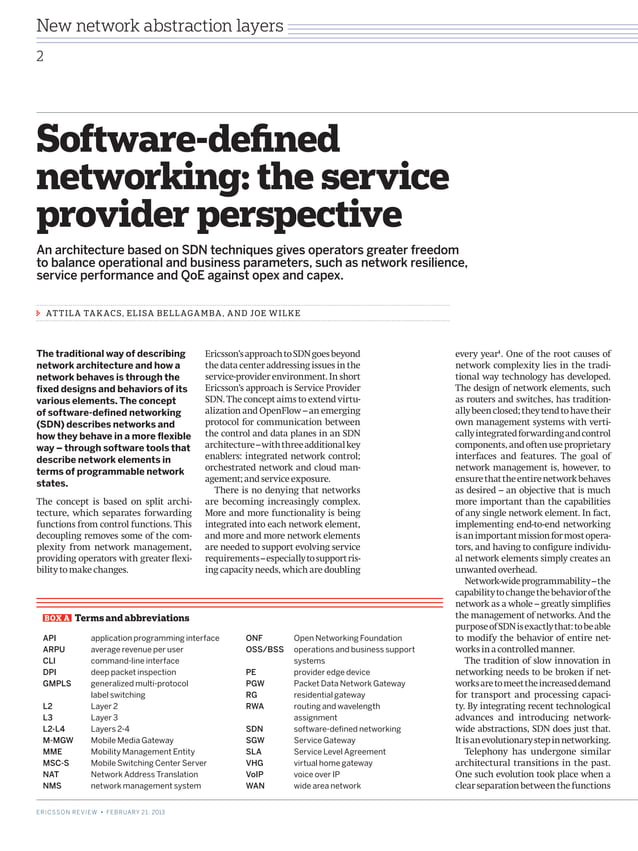 Ericsson Review: Software-Defined-Networking | PDF | Computer Networking | Computing