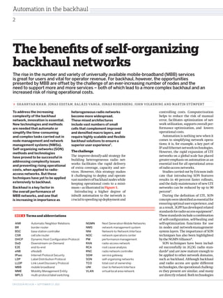 Ericsson Review: The benefits of self-organizing backhaul networks | PDF