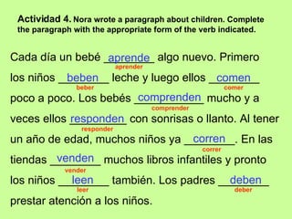 Verbs that end in -er | PPT
