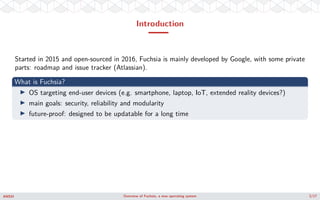 Embedded Recipes 2019 - Overview of Fuchsia, a new operating system | PDF