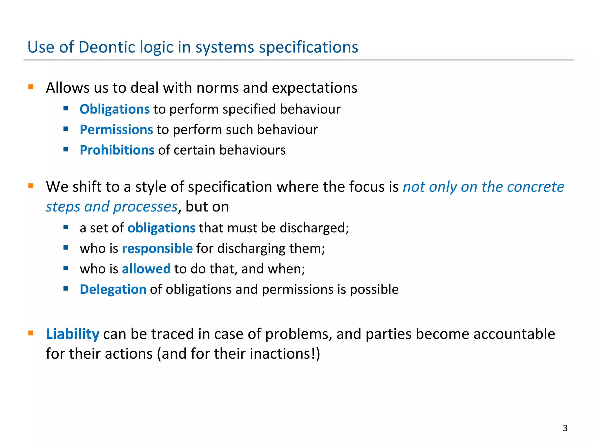 Modeling behavioral deontic constraints using UML and OCL | PPTX