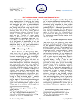 A Brief Assessment of Rule of Law and Human Rights under the ...