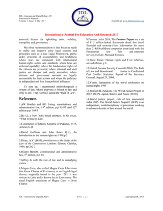 A Brief Assessment of Rule of Law and Human Rights under the ...