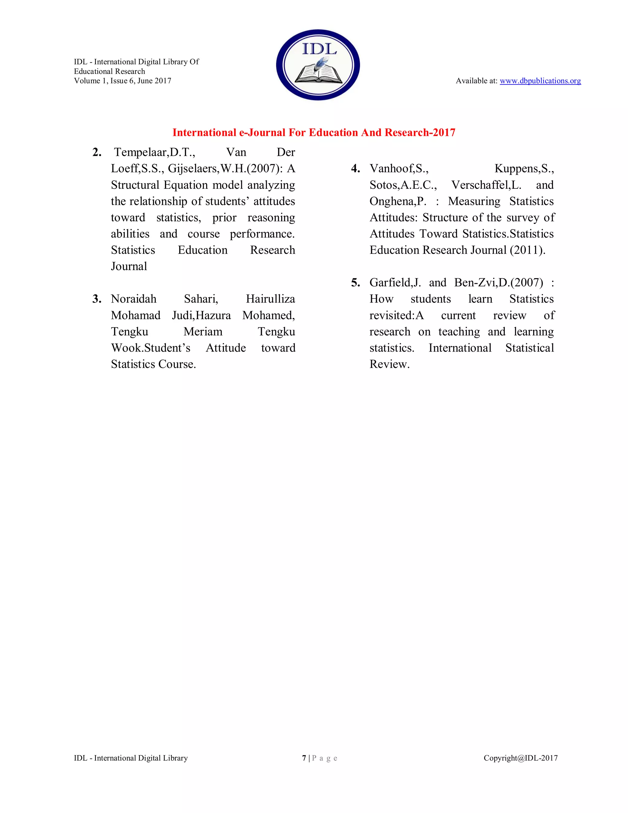 Students’ Attitude Towards Statistics | PDF