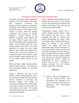 Students’ Attitude Towards Statistics | PDF