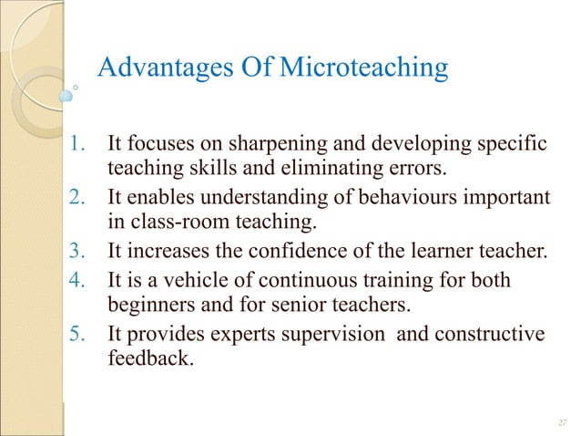 MicroteachingMicroteaching is a learning method for teaching faculty | PPT