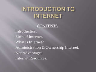 Introduction To Internet | PPT