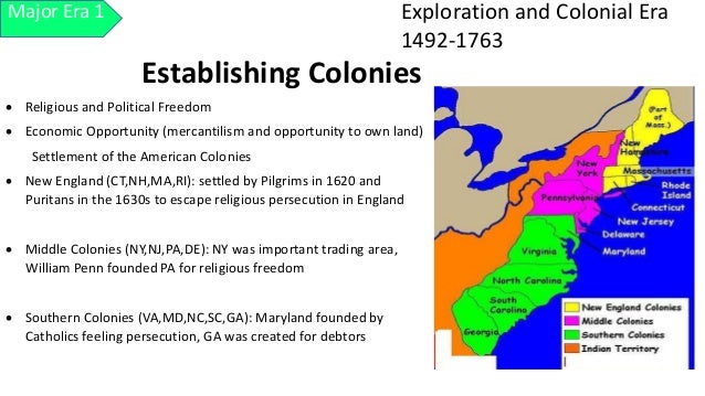 Exploration and Colonial Era 1492-1763