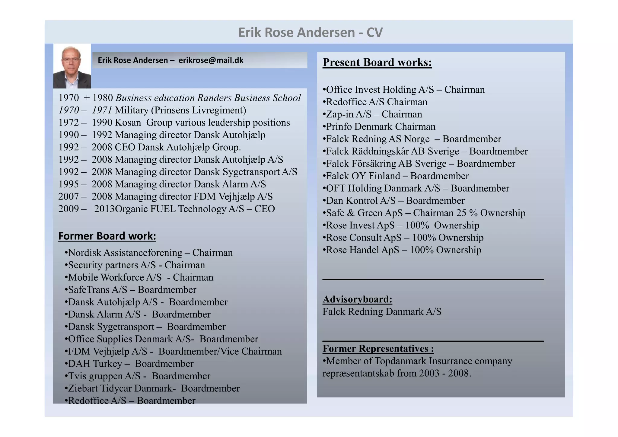 Era 2013 cv engelsk | PDF | Business Administration | Business