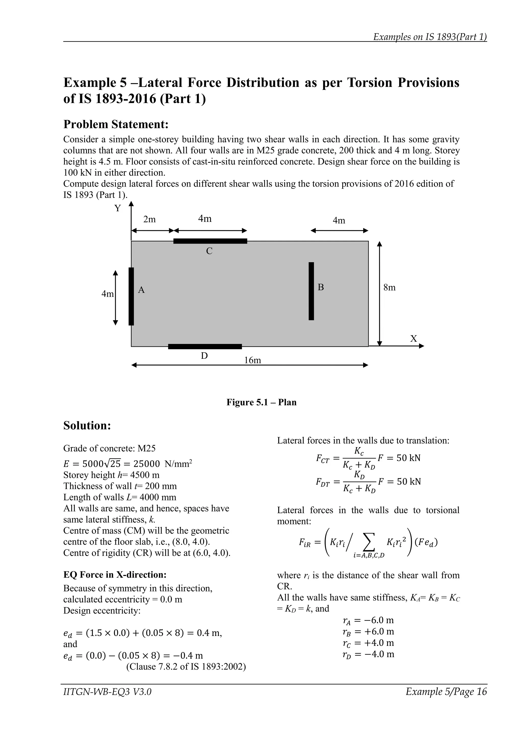 Explanatory Examples on Indian Seismic Code IS 1893 (Part I) | PDF