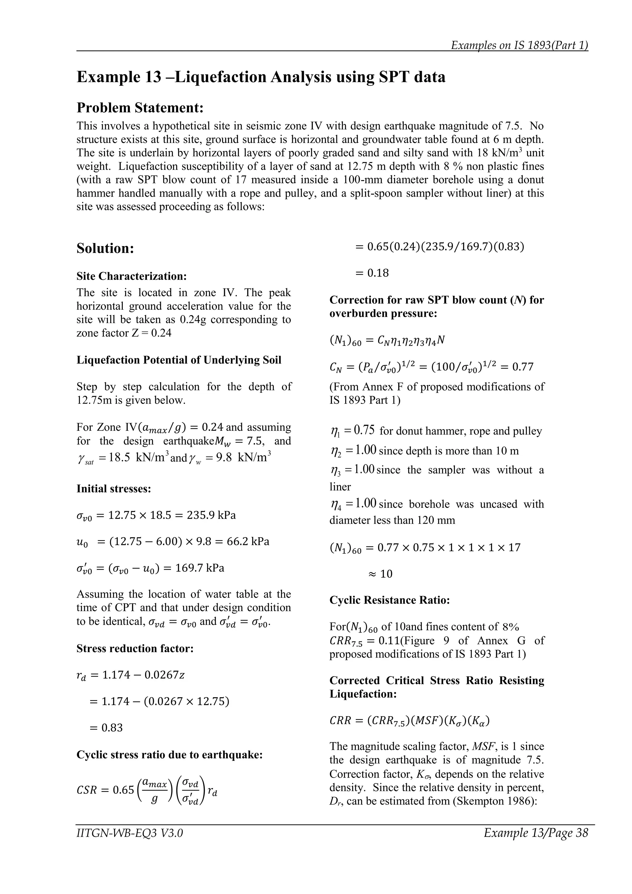 Explanatory Examples on Indian Seismic Code IS 1893 (Part I) | PDF