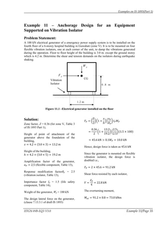Explanatory Examples on Indian Seismic Code IS 1893 (Part I) | PDF