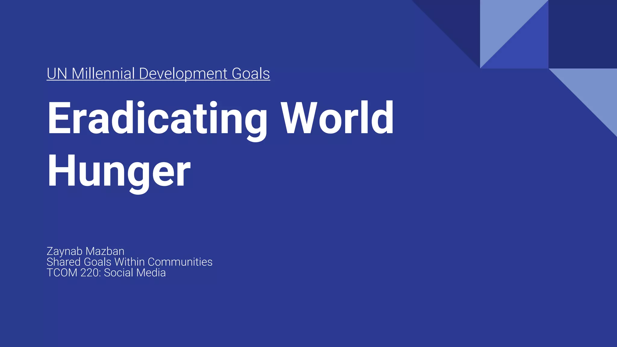Eradicating World Hunger | PPT