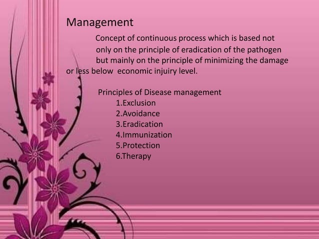 PRINCIPLES OF PLANT DISEASE MANAGEMENT AN OVERVIEW ON ERADICATION | PPTX