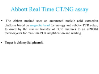 chlamydia nucleic acid amplification tests | PPTX