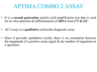 chlamydia nucleic acid amplification tests | PPTX