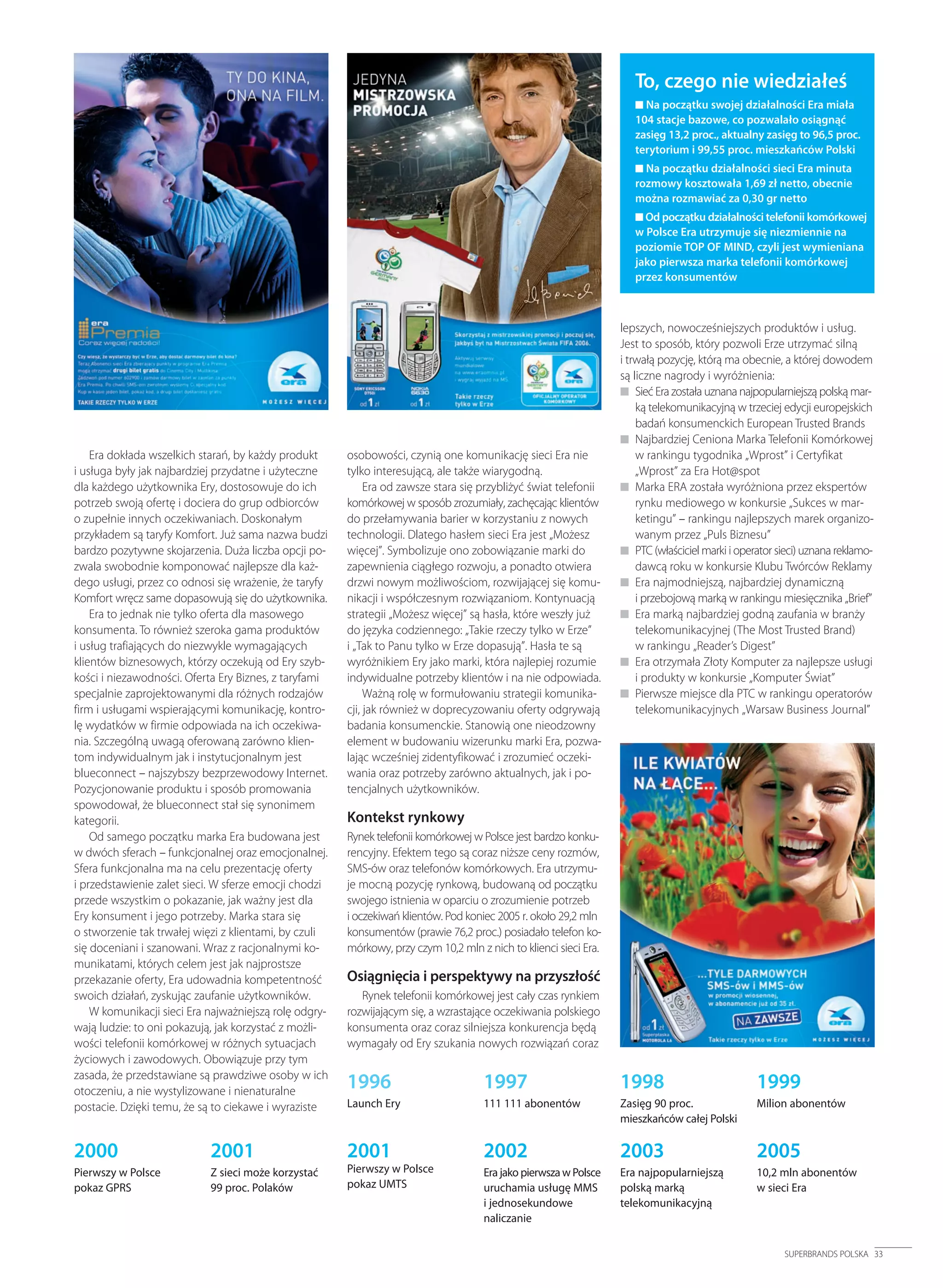 Case study marki ERA GSM z Albumu Superbrands Polska 2006 | PDF