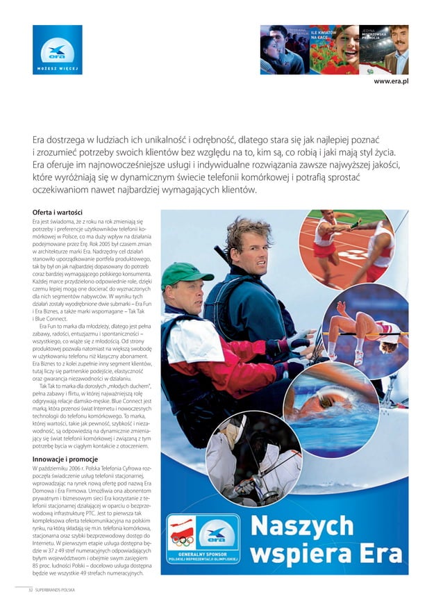 Case study marki ERA GSM z Albumu Superbrands Polska 2006 | PDF