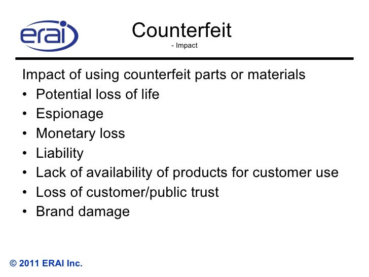 ERAI -Counterfeit Awareness-Avoidance Training