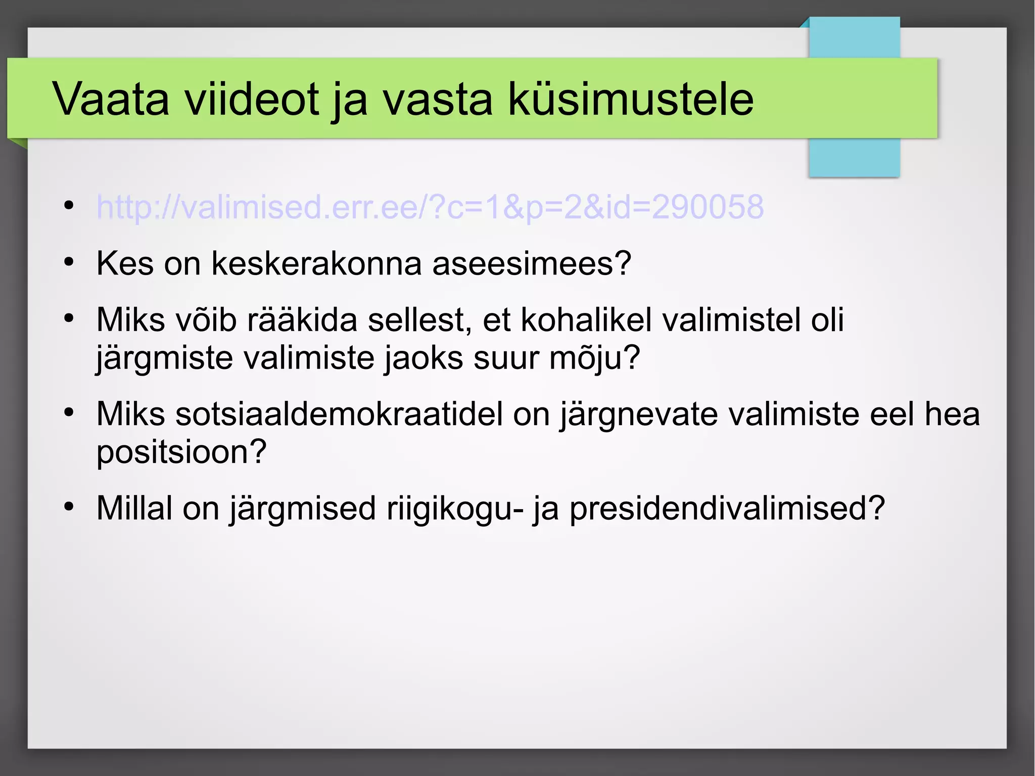 Eesti erakonnad | PPT