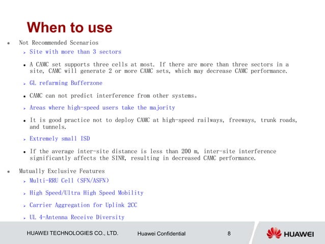 eRAN8.1 Radio & Performance-Interference Handling-CAMC feature introduction.ppt | Computer ...