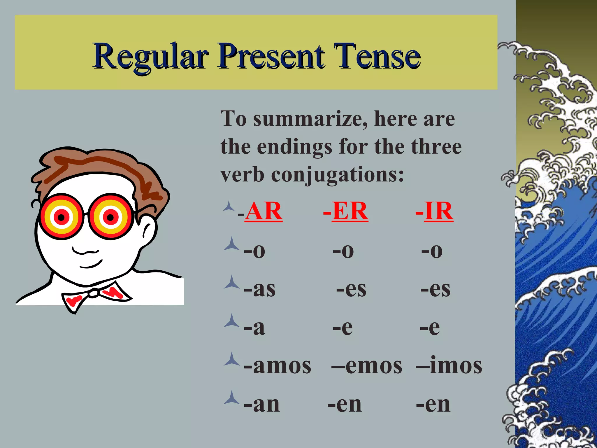 Er and ir Spanish verbs in the present tense | PPT