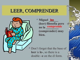 Er and ir Spanish verbs in the present tense | PPT