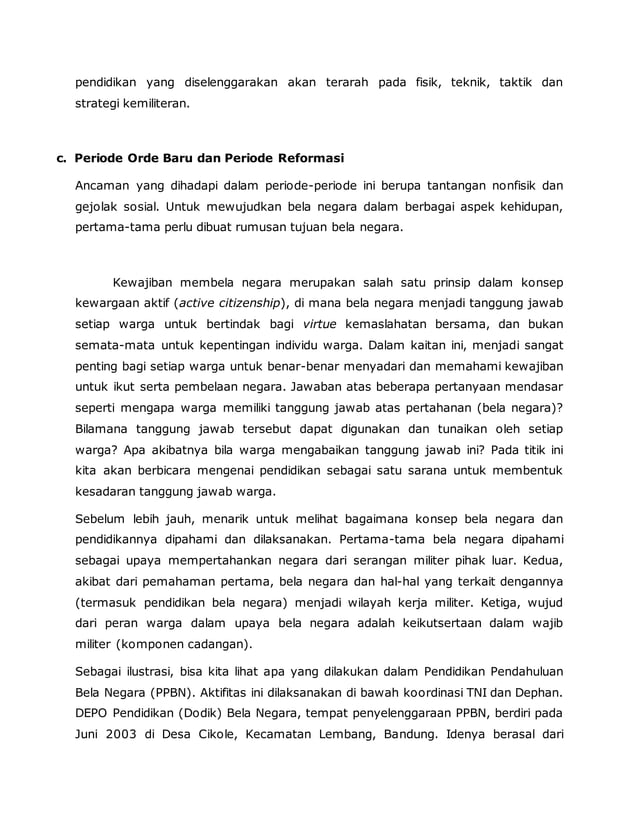 Eran mahasiswa dalam membela negara | DOCX