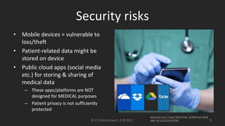 Security and ethical issues of mobile device technology | PPTX