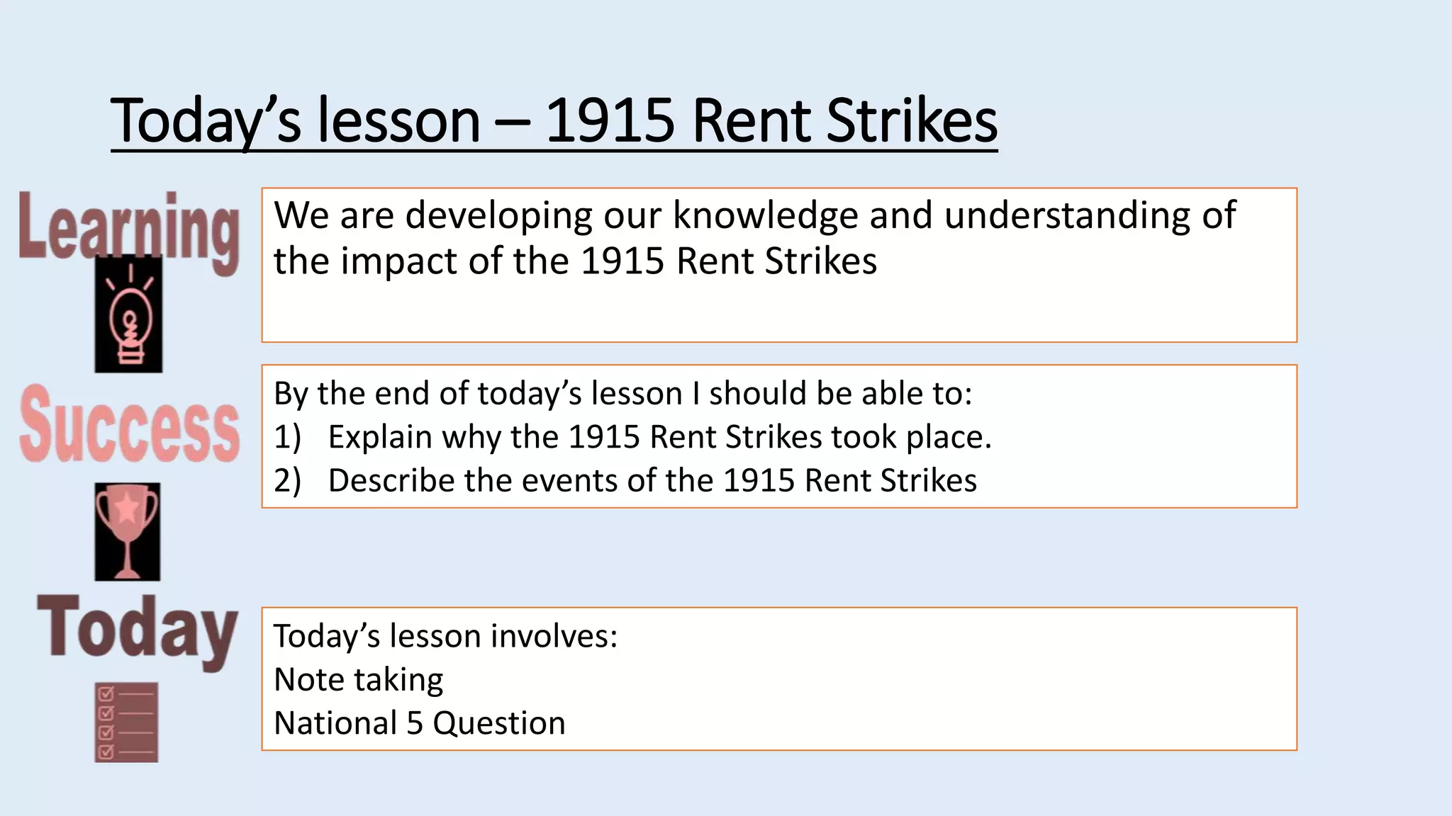 1915 Rent Strikes | PPTX