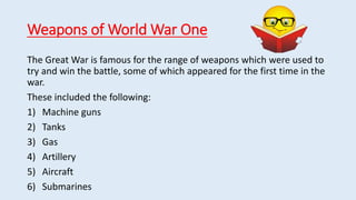 Weapons of WW1 | PPTX