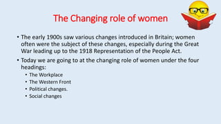 Changing role of women | PPTX