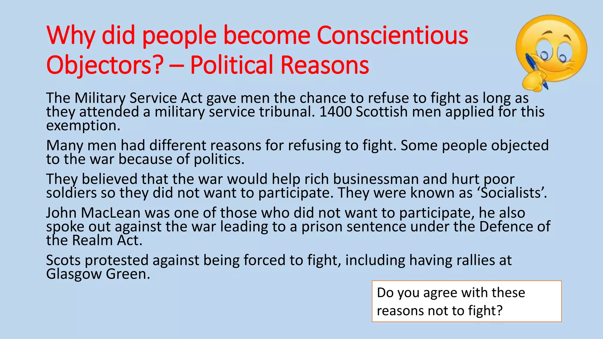 Conscientious Objectors | PPTX