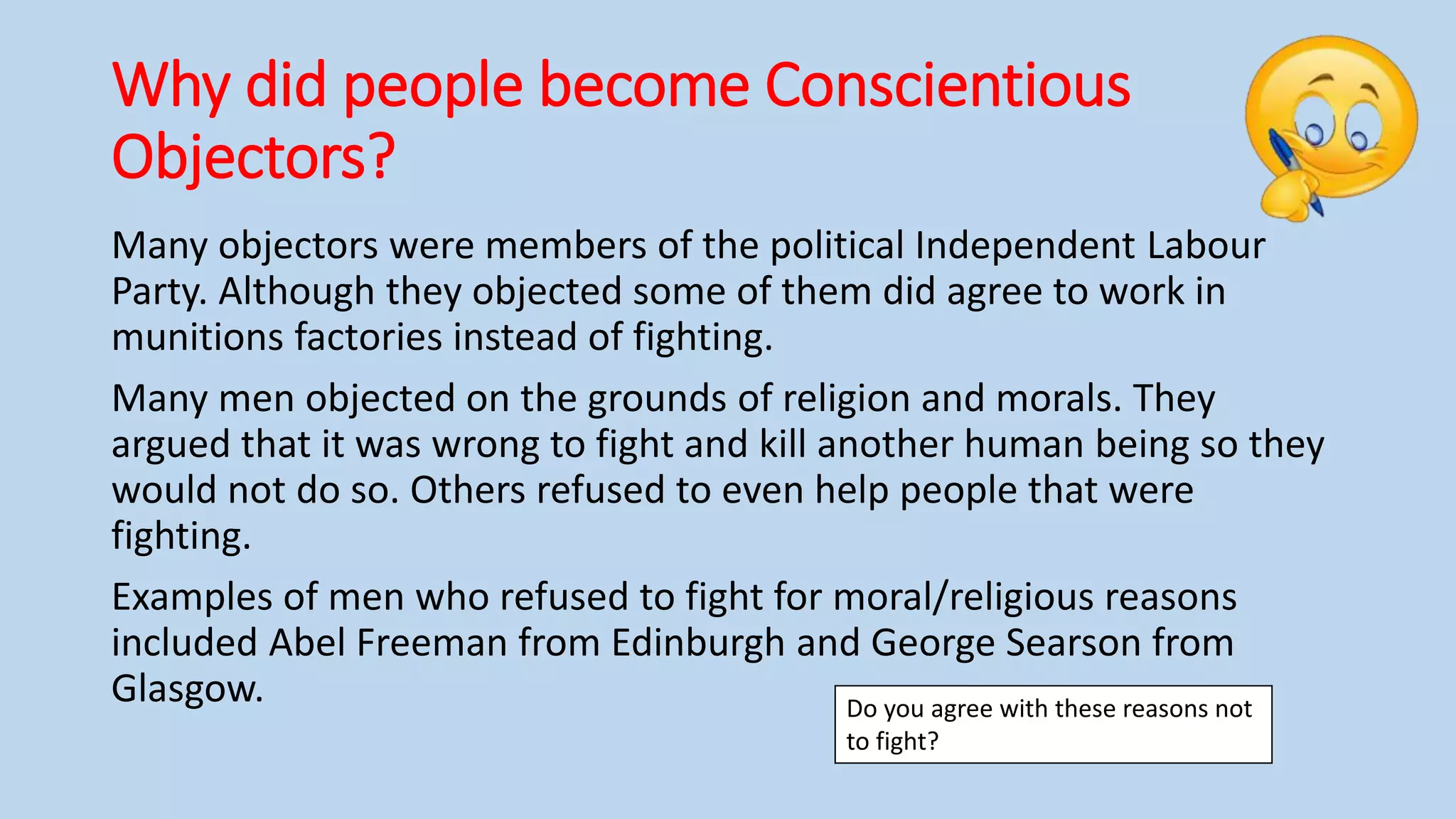 Conscientious Objectors | PPTX