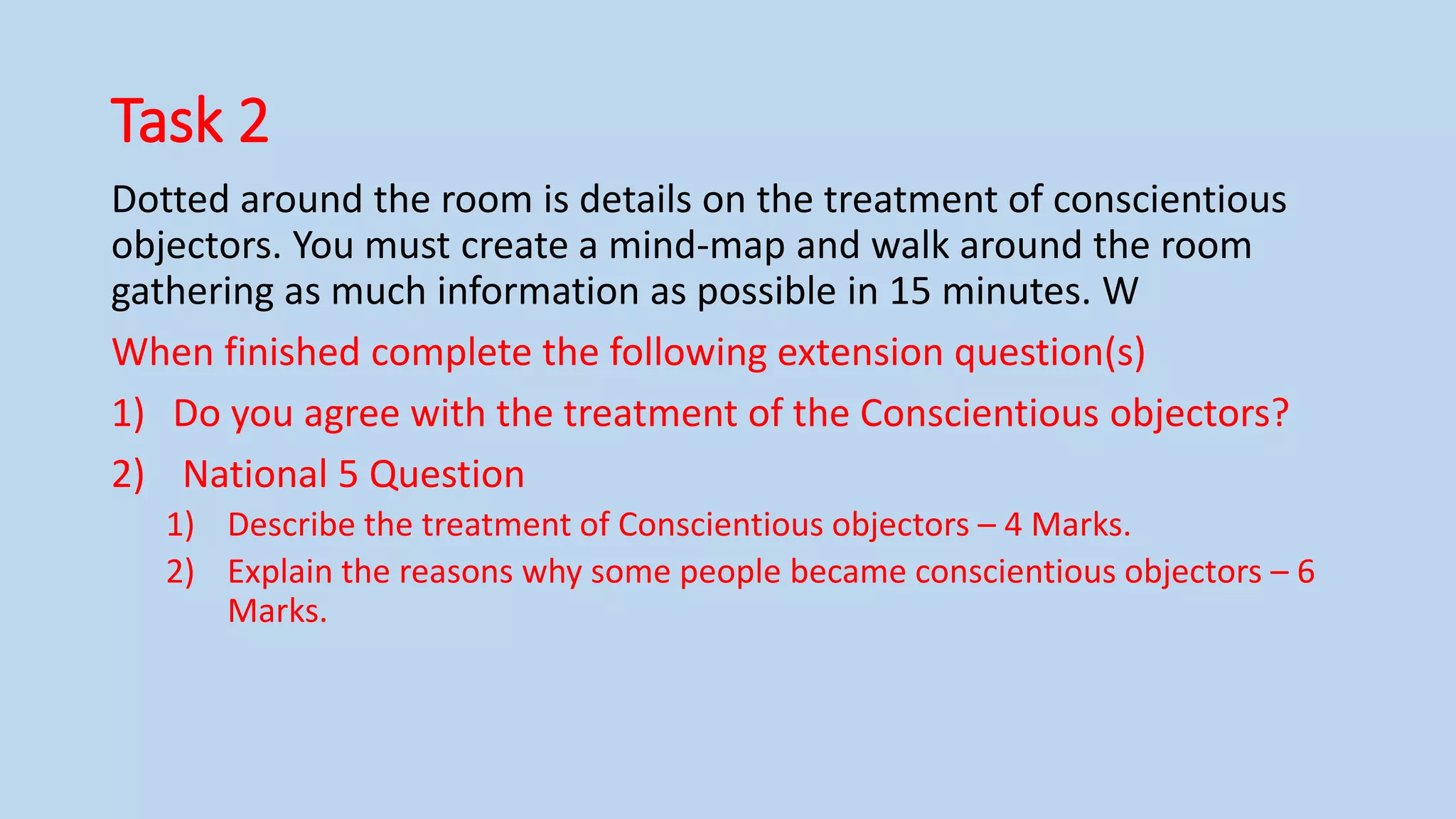 Conscientious Objectors | PPTX