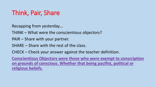 Conscientious Objectors | PPTX