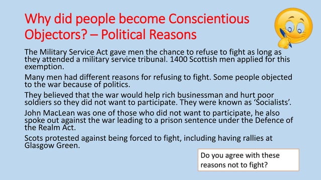 Conscientious Objectors | PPTX