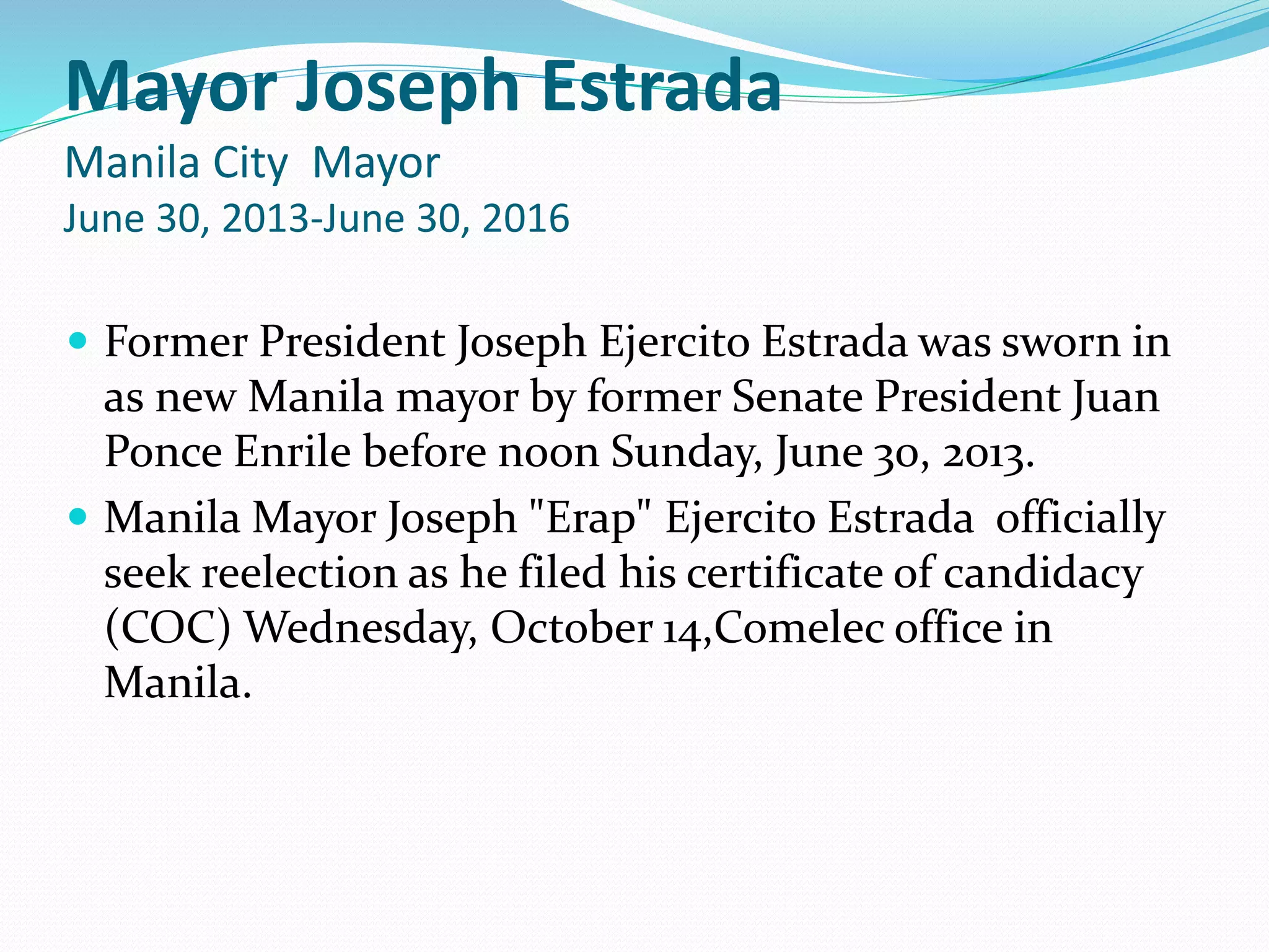 Erap political theories & processes | PPTX