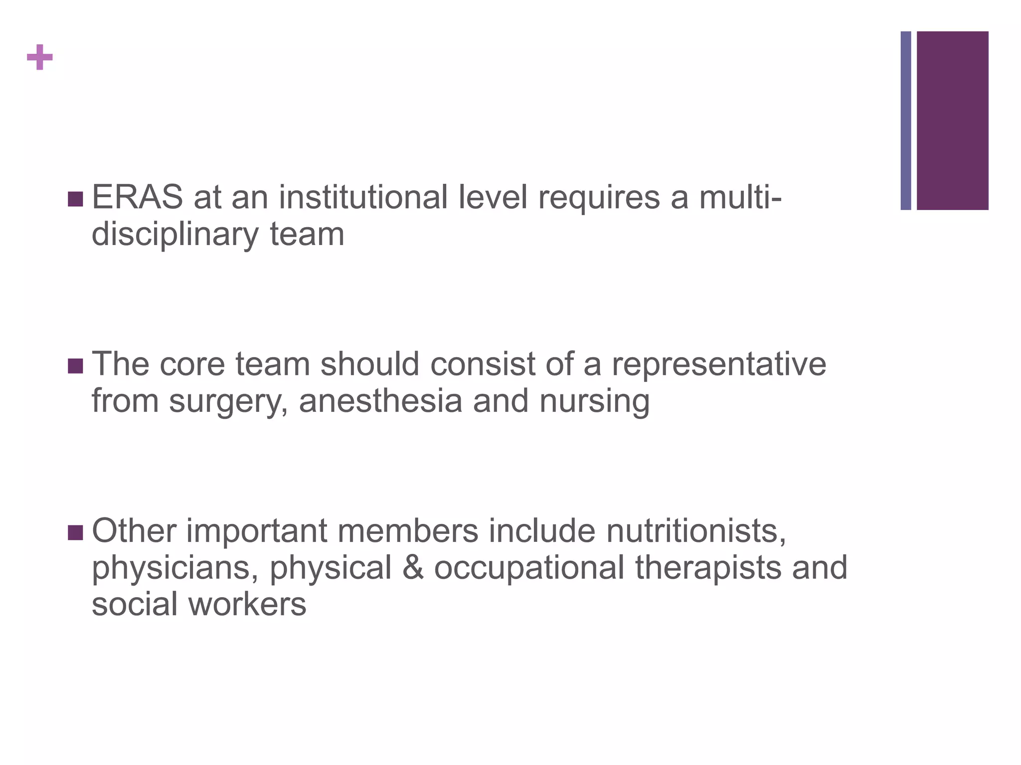 ERAS : Role of anaesthesiaologist | PPTX