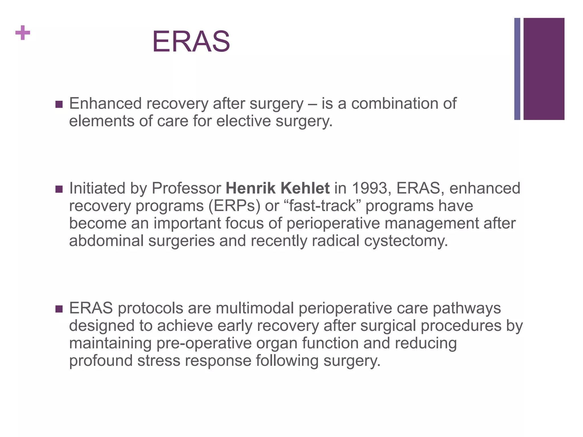 ERAS : Role of anaesthesiaologist | PPTX