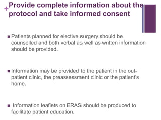 ERAS : Role of anaesthesiaologist | PPTX