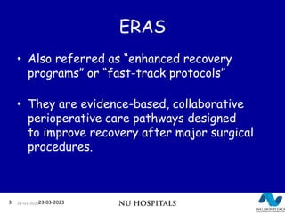 ERAS.pptx | Digestive Disorders | Diseases and Conditions