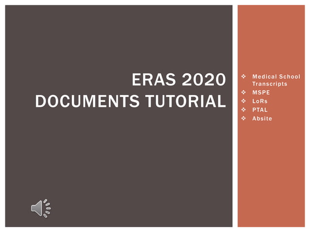 Eras 2020 documents tutorial | PPT