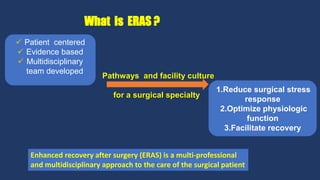 Eras after bariatric surgery - Dr H V Shivaram | PPTX