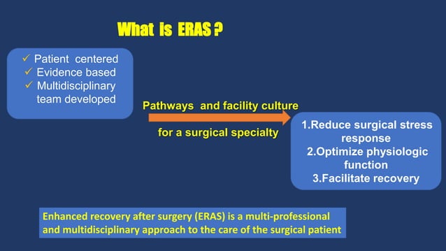 Eras after bariatric surgery - Dr H V Shivaram | PPTX | Lung and ...