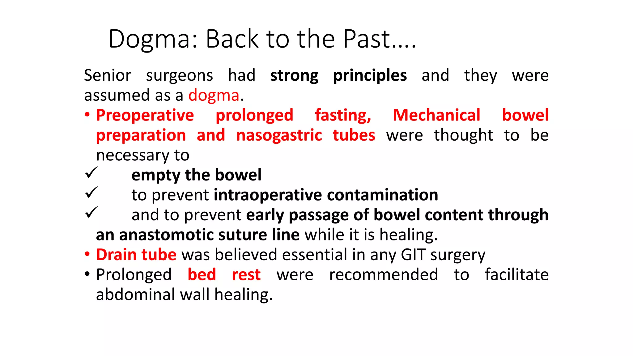 Eras fast track surgery | PPTX