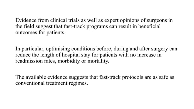 Eras fast track surgery | PPTX