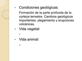 Eras geologicas | PPTX