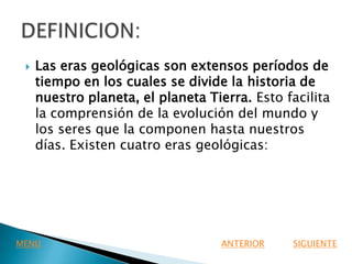 Eras geologicas | PPTX